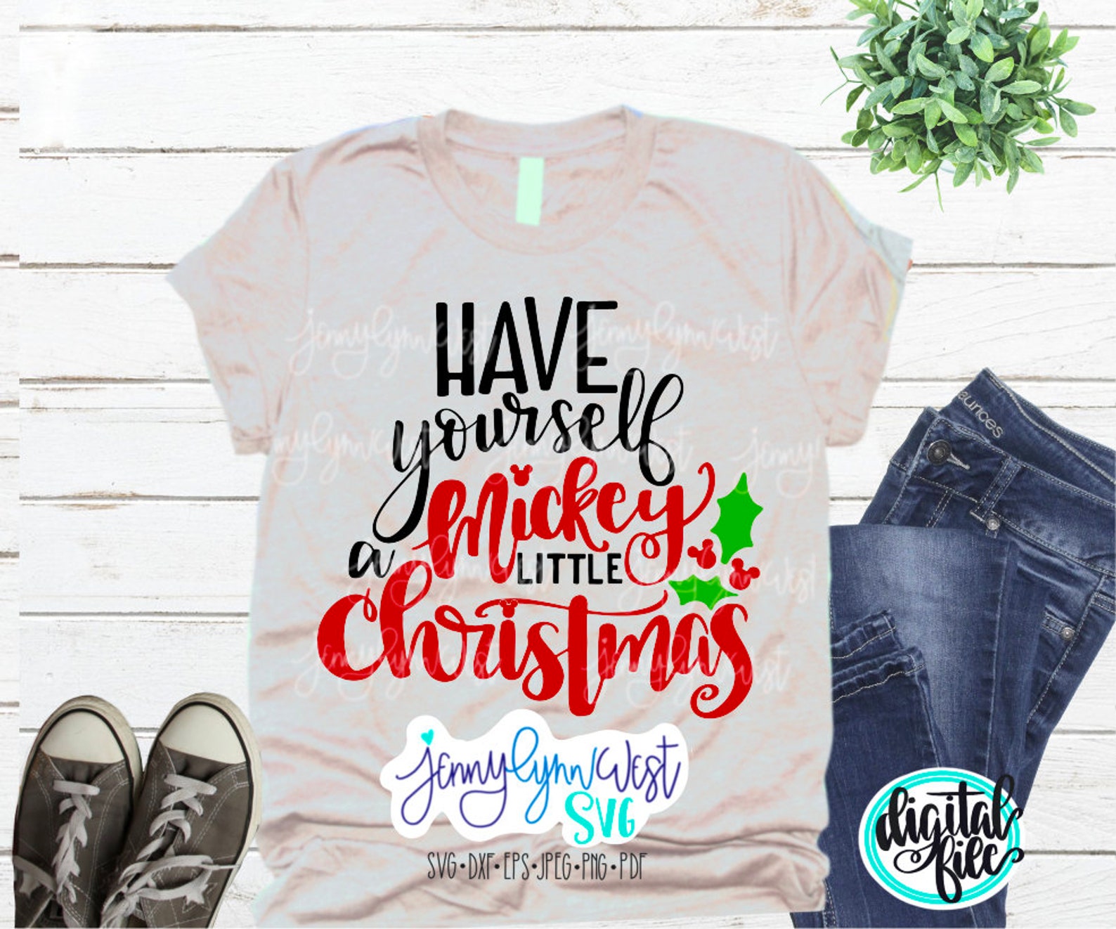Mickey Mouse Christmas SVG Sign Have Yourself a Mickey Little Christmas ...