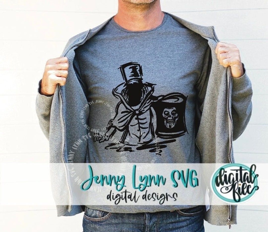 Haunted Mansion Hatbox Ghost Sketch SVG Haunted Mansion SVG Cricut Cut ...