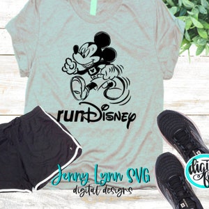 Mickey Mouse Rundisney Running Shirt SVG Rundisney Exercise SVG DXF ...