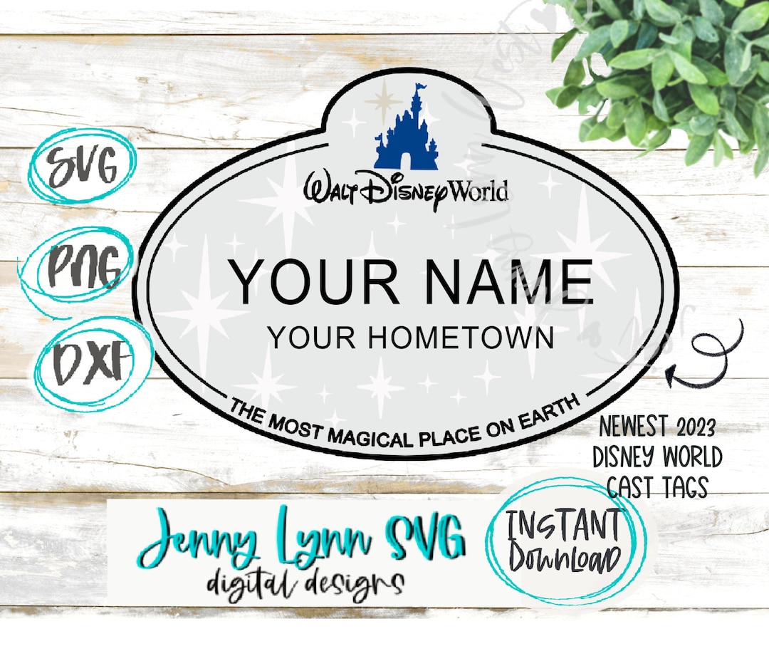 Disneyworld Cast Member Name Tag SVG: 2023 Employee Design (cut File ...