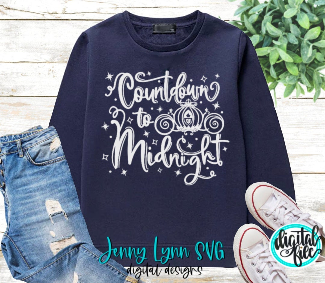 New Years Eve SVG Cinderella New Years Countdown to Midnight Disneyland ...