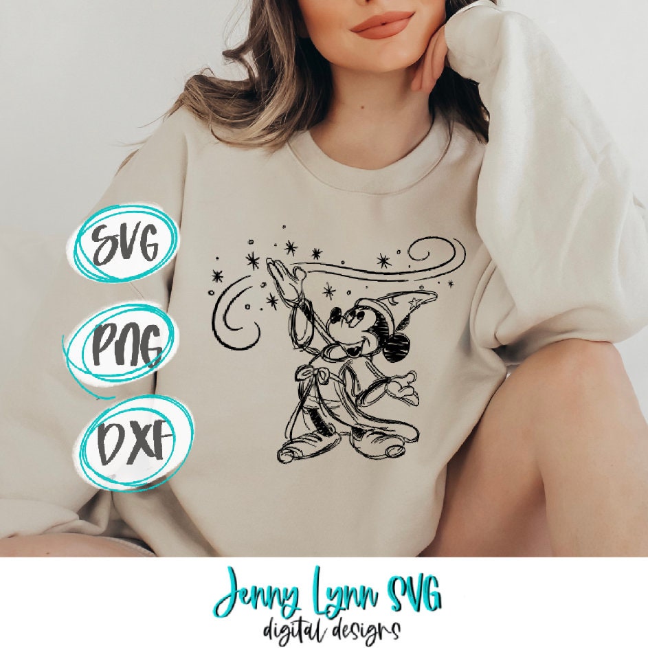 Mickey Sorcerer SVG Fantasia Mickey SVG Png Dxf Cut File - Etsy Canada