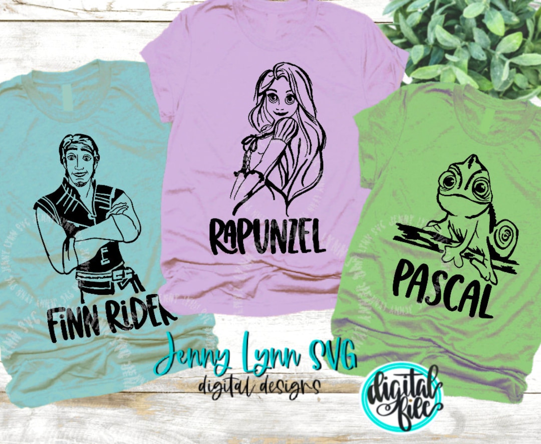 Princess Rapunzel SVG Tangled Bundle Rapunzel Flynn Rider Pascal Svg ...