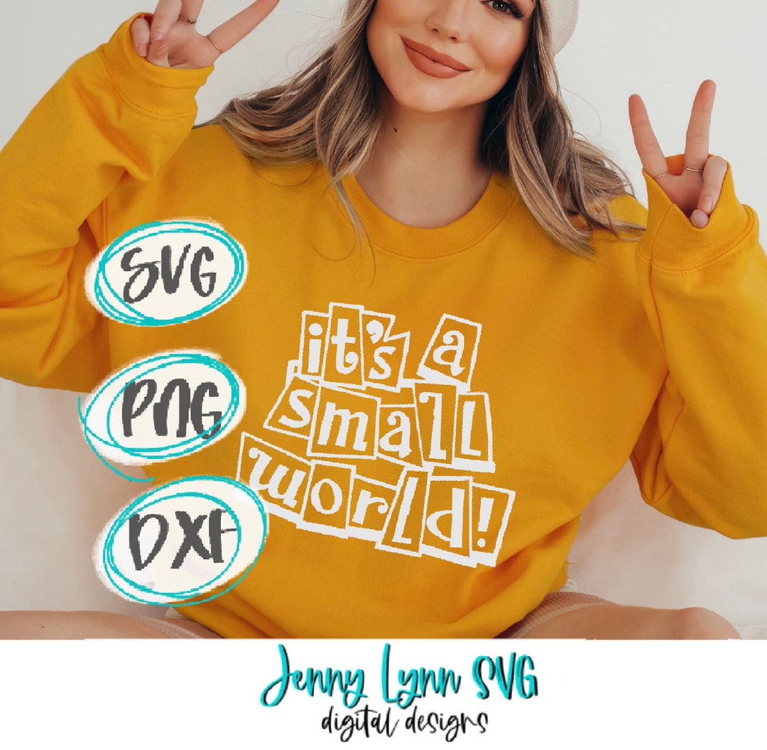 Small World SVG Small World Disneyland Sign SVG Silhouette Cricut Cut ...