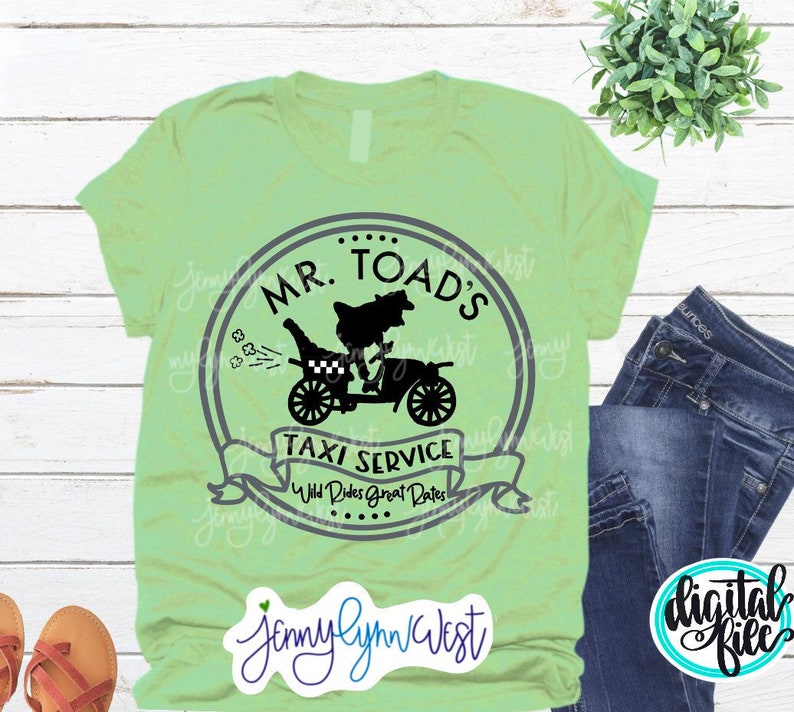 Mr. Toad's Taxi Service SVG Disneyland Park Shirt Digital | Etsy