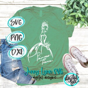 Tiana SVG Princess Sketch Valentines Cricut Cut File Disneysvg ...