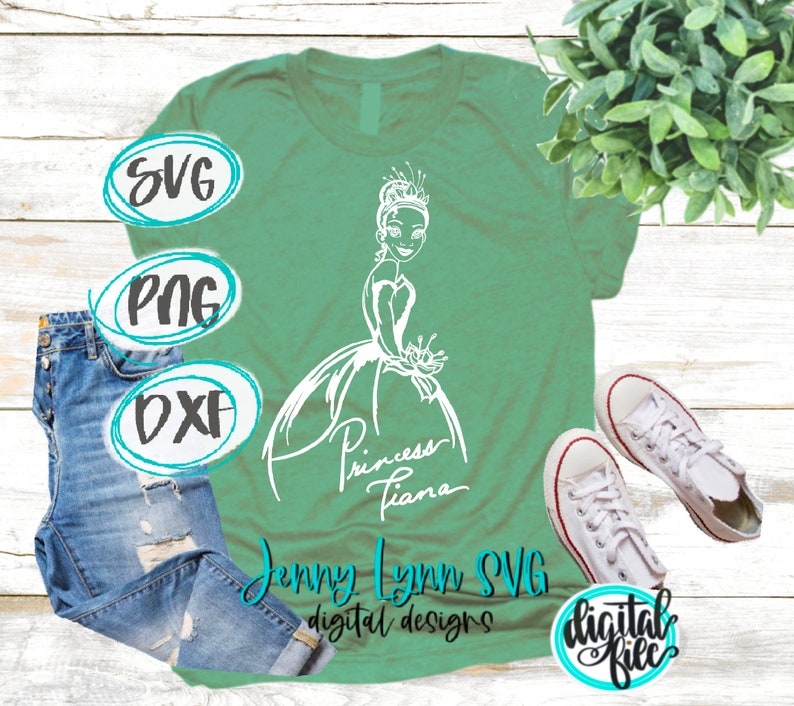 Tiana SVG Princess Sketch Valentines Cricut Cut File Disneysvg ...