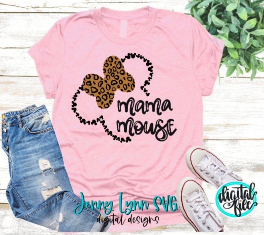 Leopard Mama Mouse SVG Mini Mouse Mickey Head Digital File SVG Animal ...