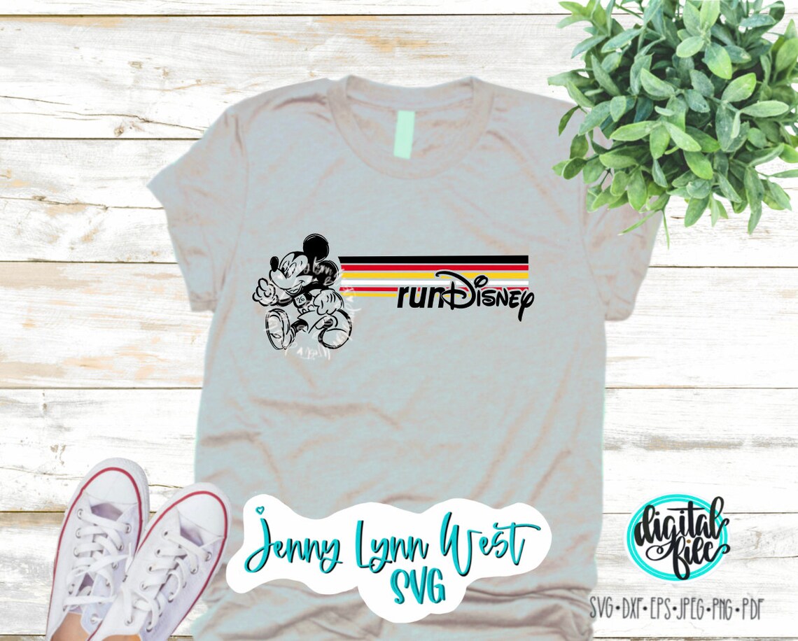 Mickey Mouse Rundisney SVG Running Shirt Svg Exercise SVG DXF ...