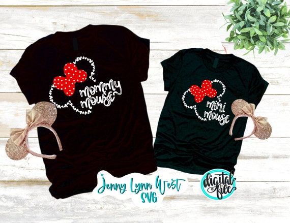 Mommy Mouse SVG Mini Mouse Mickey Head Digital File SVG Hand - Etsy