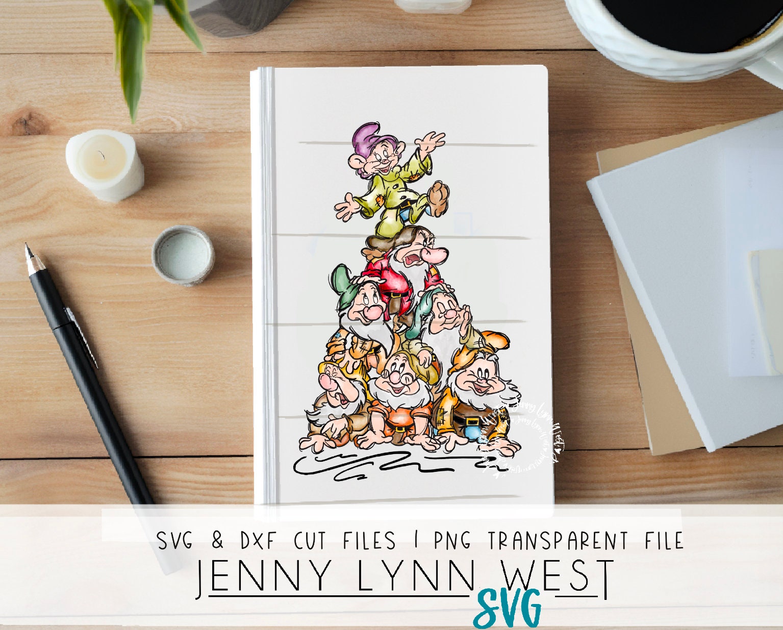 Seven Dwarfs PNG Transparent PNG Sublimation Hand Illustrated Clipart ...