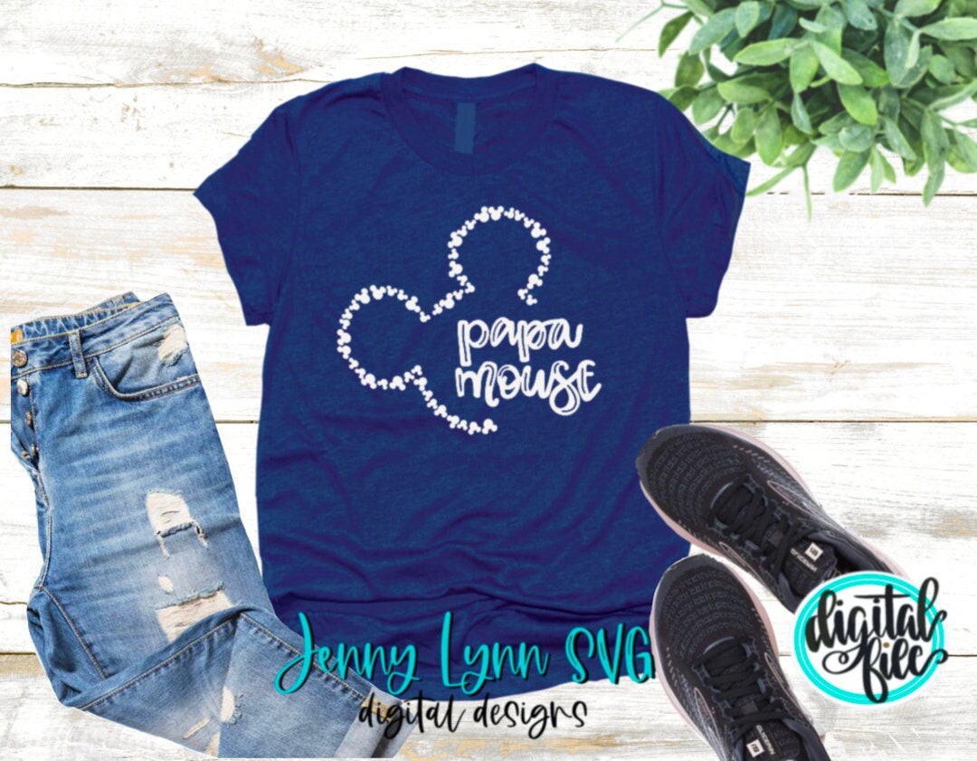 Papa Mouse SVG Papa Mouse Mickey Head Digital File SVG Hand Lettered ...