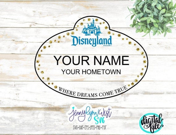 Disneyland Cast Member Name Tag SVG Disneyland Employee Tag - Etsy Finland