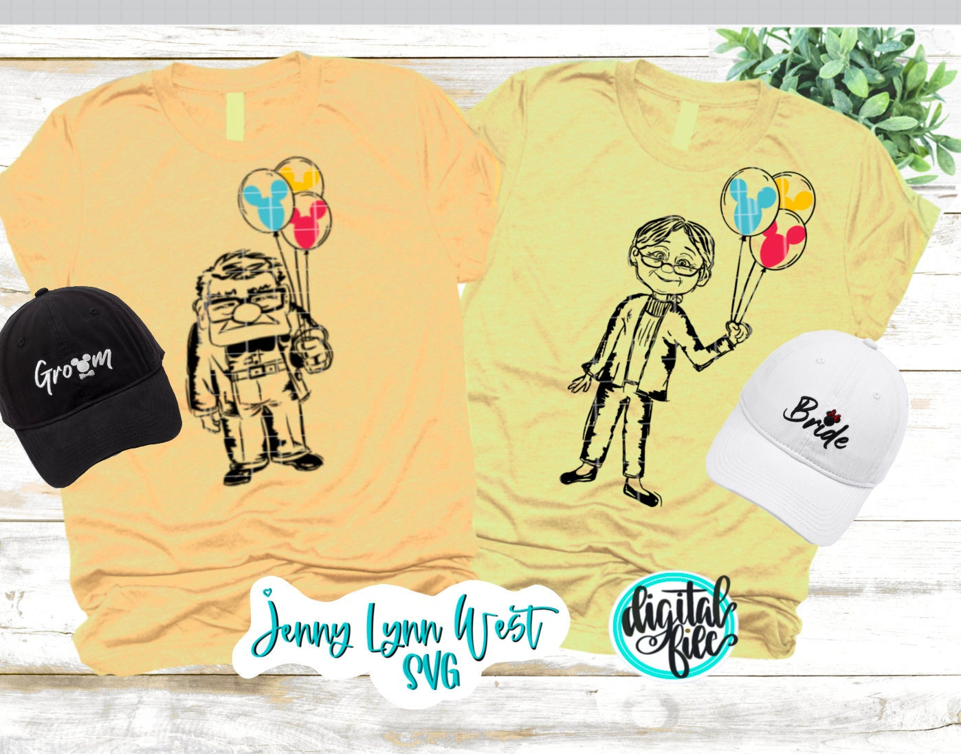 Carl and Ellie at the Park Balloons SVG up Carl Balloons | Etsy