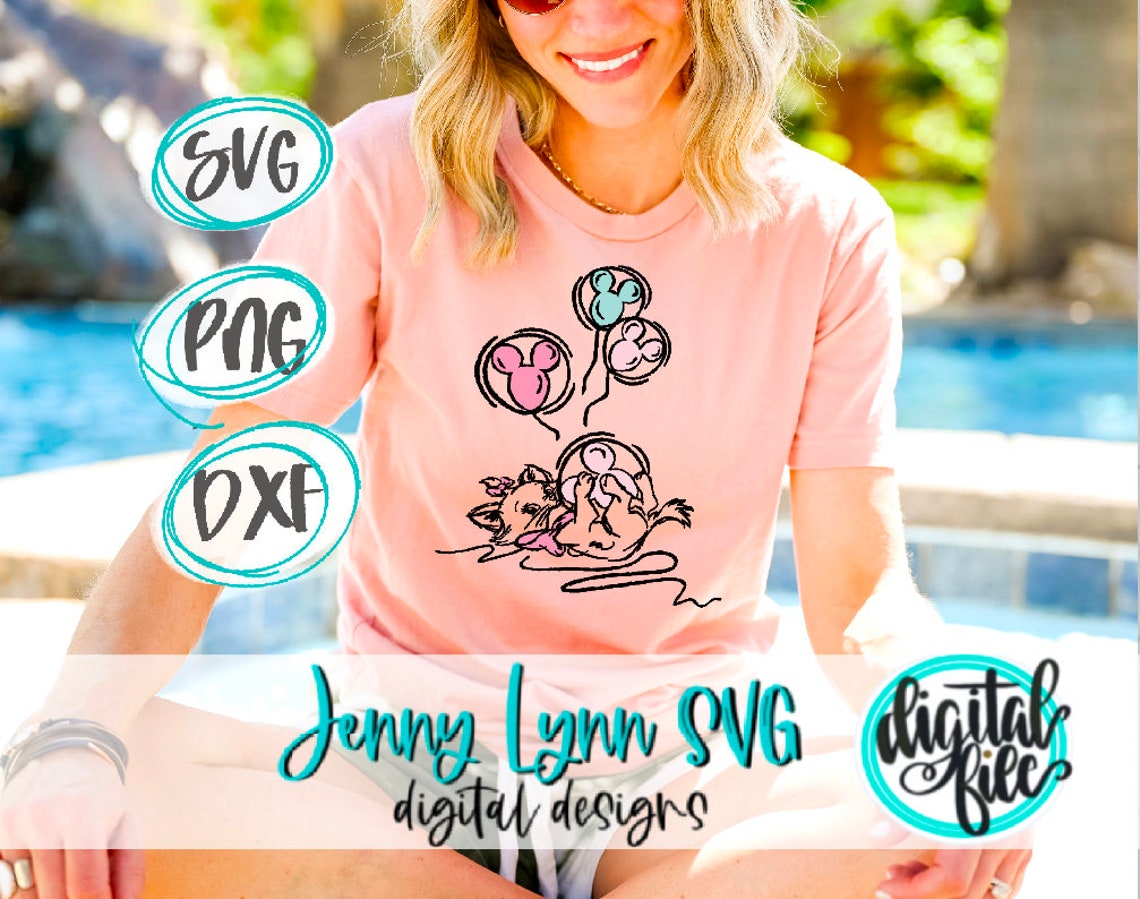 Marie SVG Aristocrats Sketched Cricut Svg Marie Sublimation - Etsy