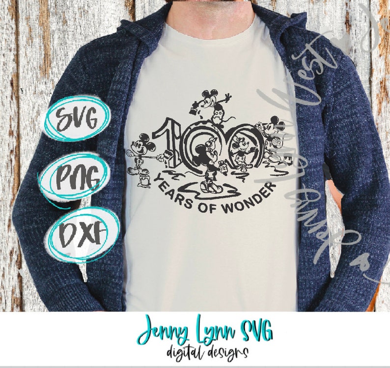 100 Years of Wonder SVG Mickey Mouse Thru the Ages 100 Years - Etsy