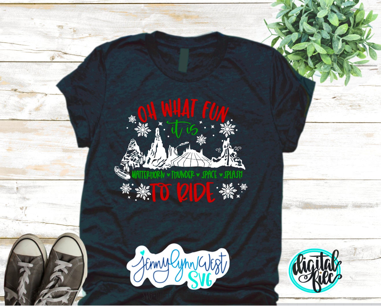Disneyland Christmas SVG Oh What Fun It is to Ride Disneyland - Etsy