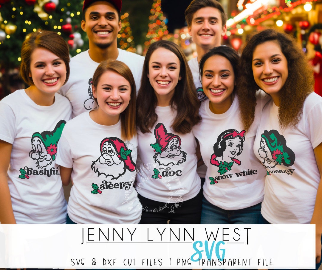 Seven Dwarfs Christmas SVG Bundle: Snow White Family Shirts (digital ...