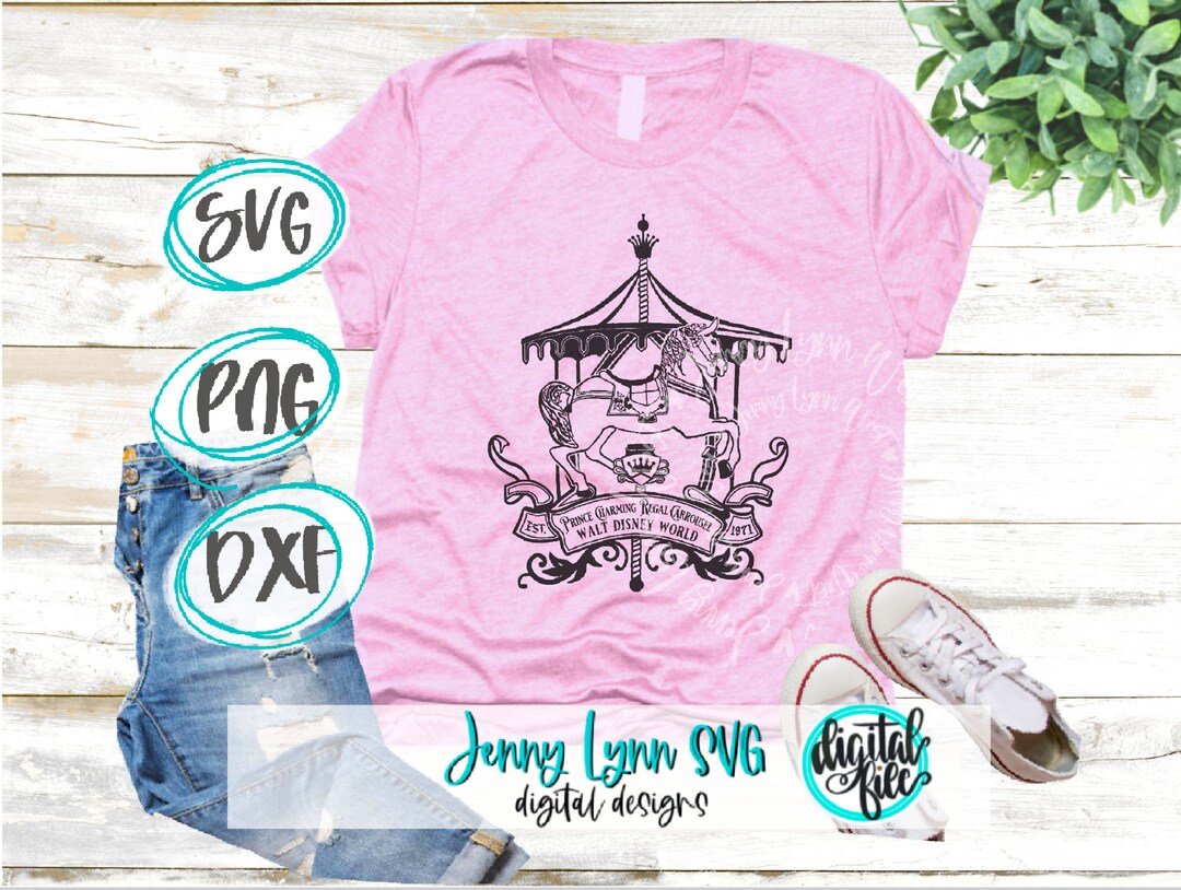 Prince Charming Regal Carrousel Ride Walt Disneyworld SVG Silhouette ...