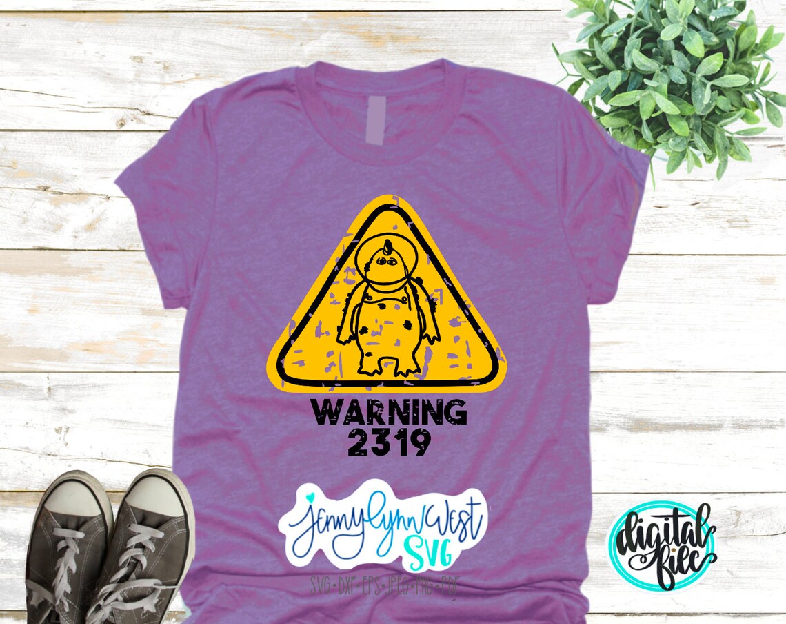 Monsters Inc Monsters Warning 2319 SVG Silhouette World Disneyland ...