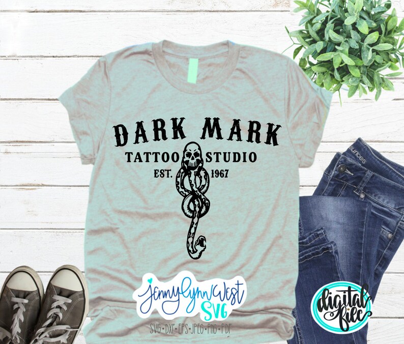Dark Mark Tattoo Studio SVG Dark Mark Shirt Cricut Design | Etsy Canada