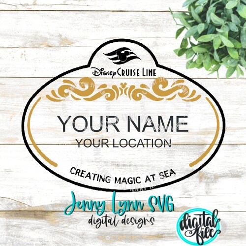 Cruise Line Cast Member Name Tag SVG Cruise Employee Tag Cut - Etsy