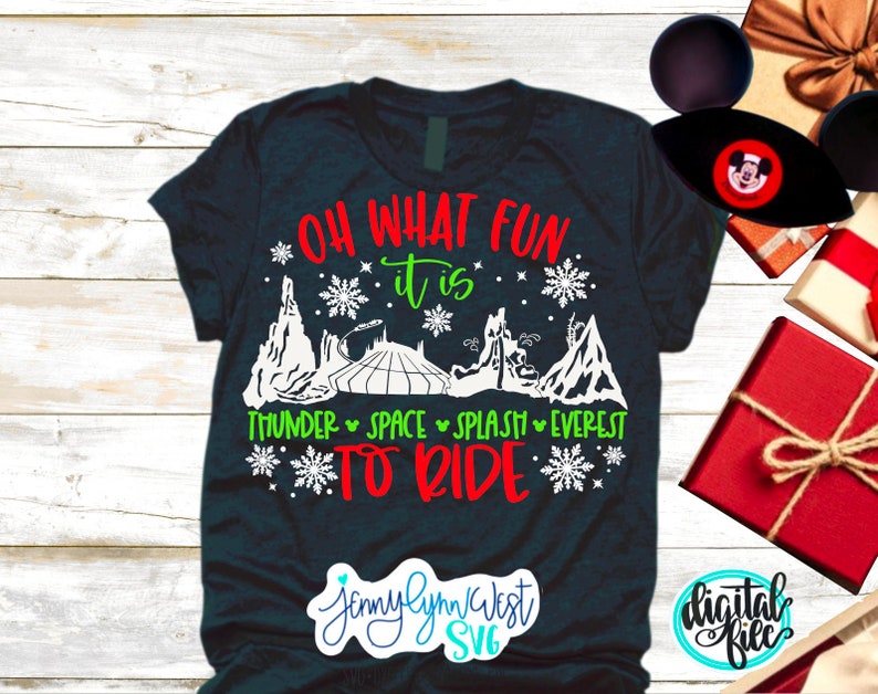 Christmas SVG Oh What Fun It is to Ride Disneyworld Christmas Family ...