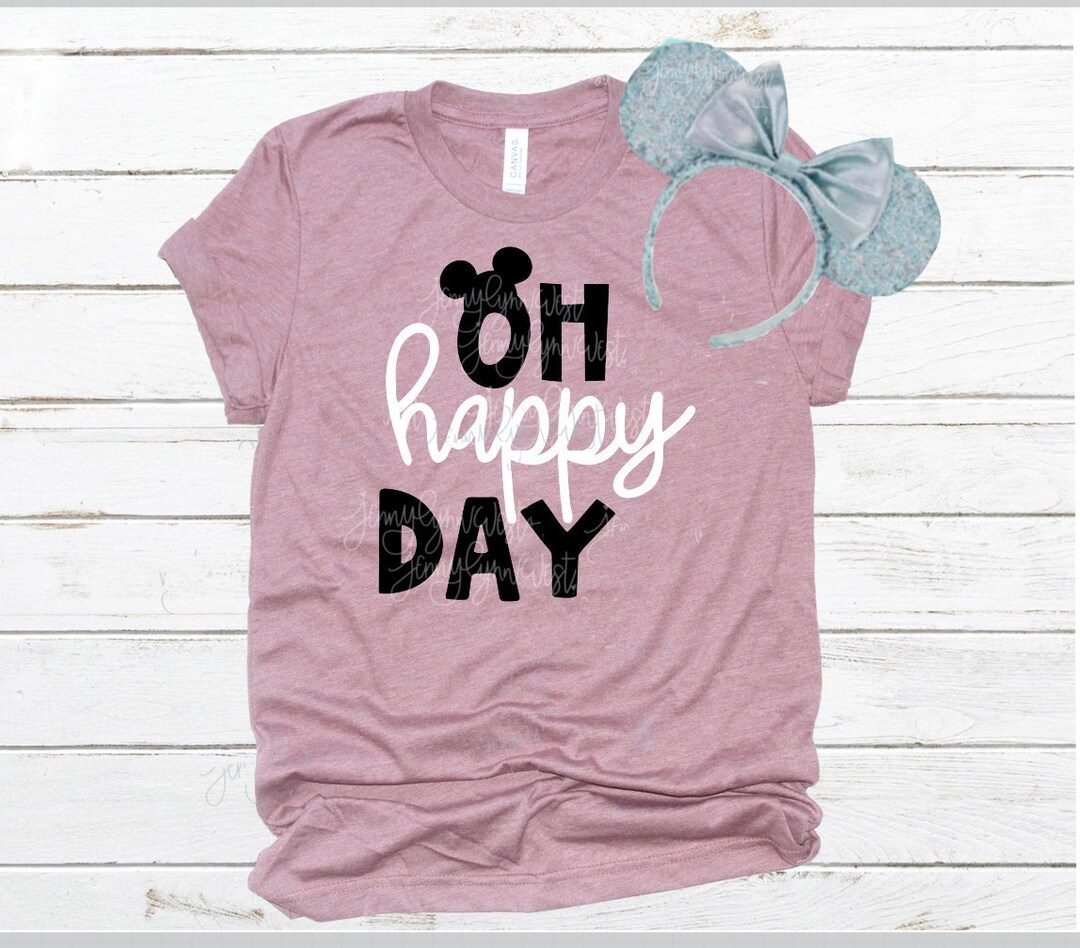 Oh Happy Day SVG Mickey Mouse Disneyland Digital File Cricut Cut File ...