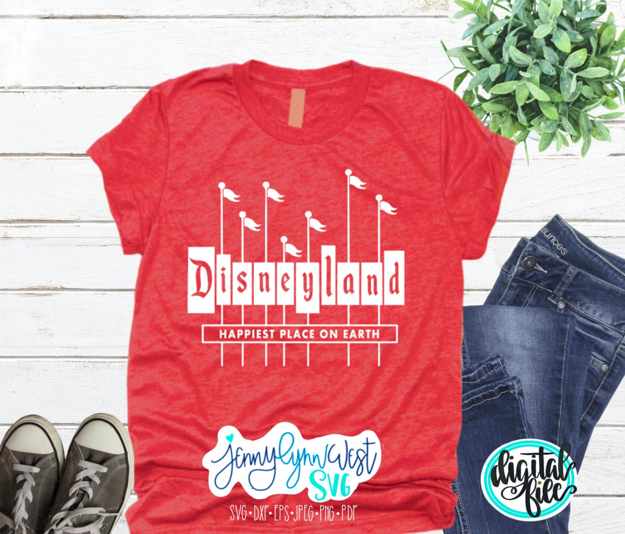 Disneyland Sign SVG Happiest Place on Earth Disneyland Sign Cut File ...
