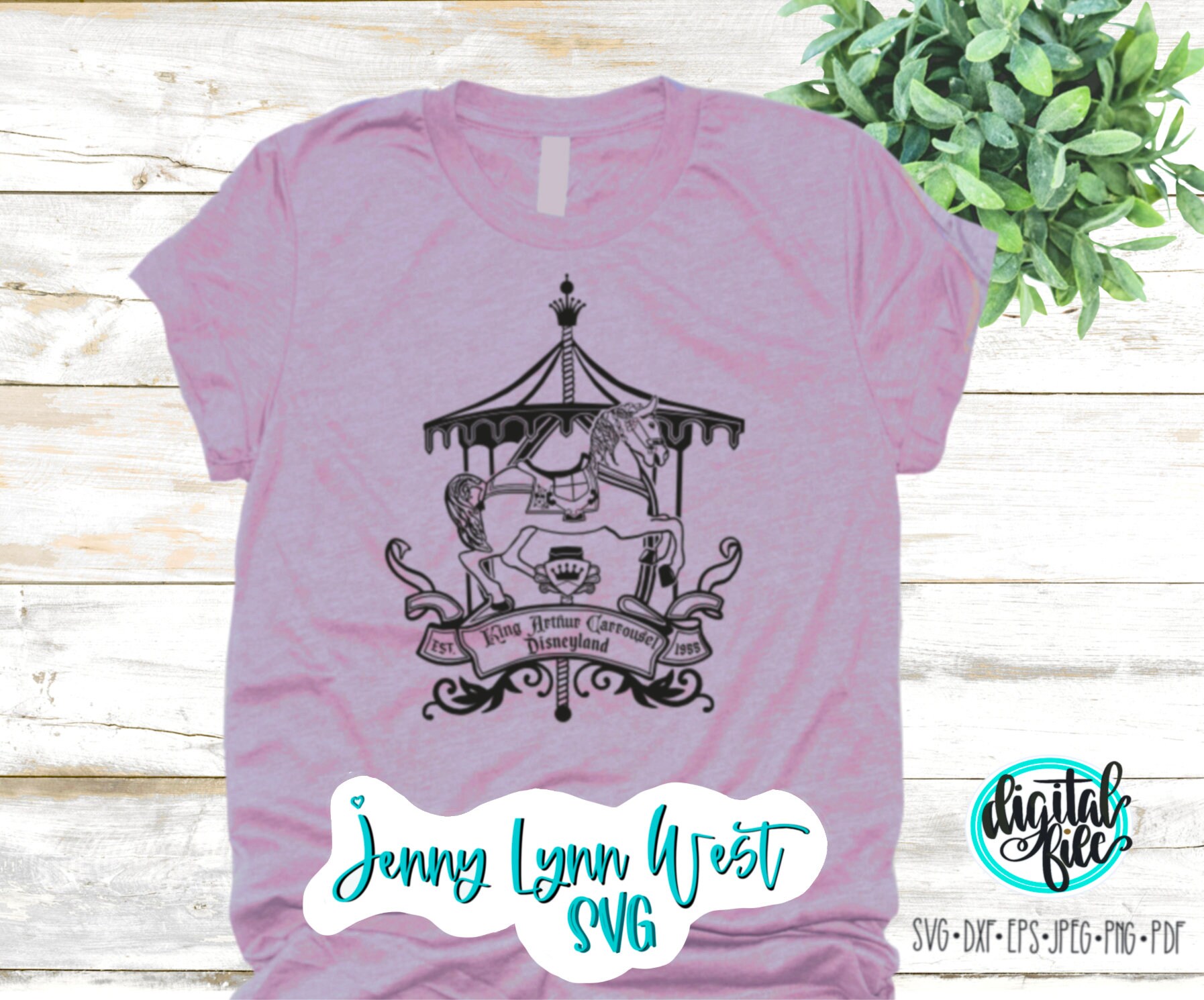 King Arthur Carrousel Ride Disneyland SVG Silhouette Cricut - Etsy