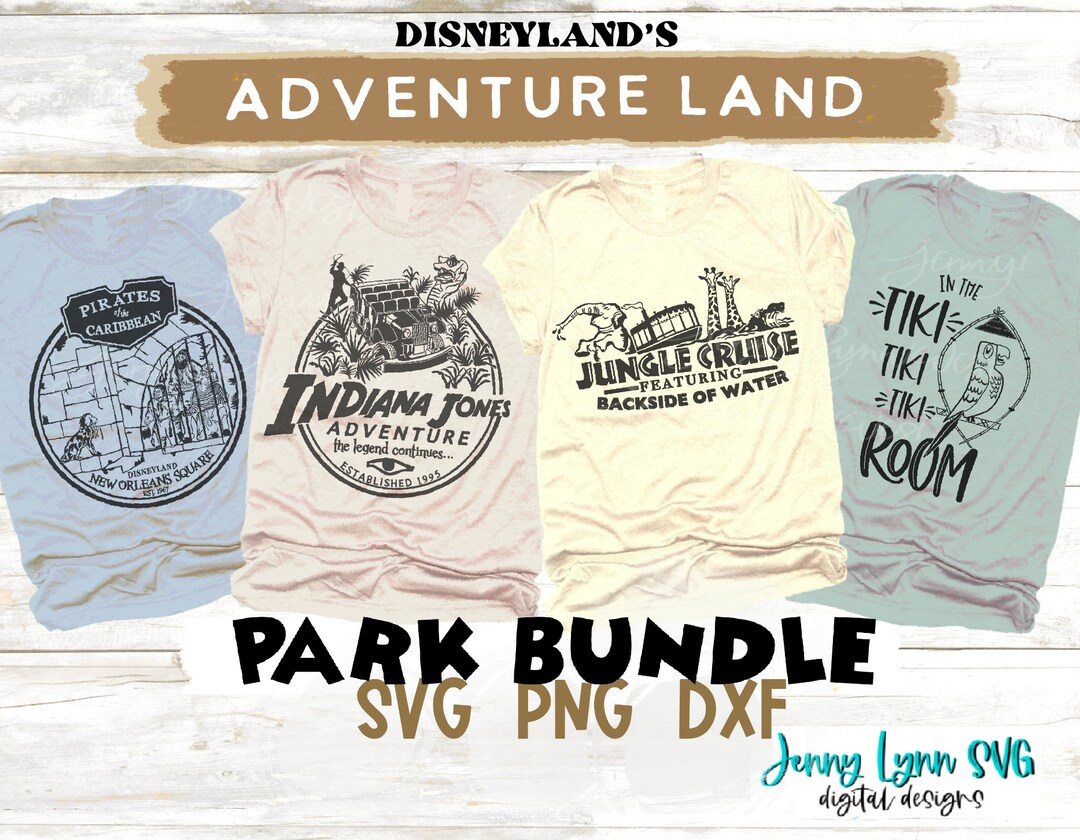 Disneyland SVG Bundle Adventureland Rides SVG : Indiana Jones, Jungle ...