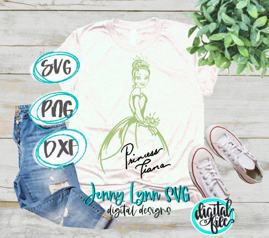 Tiana SVG Princess Sketch Valentines Cricut Cut File Disneysvg ...