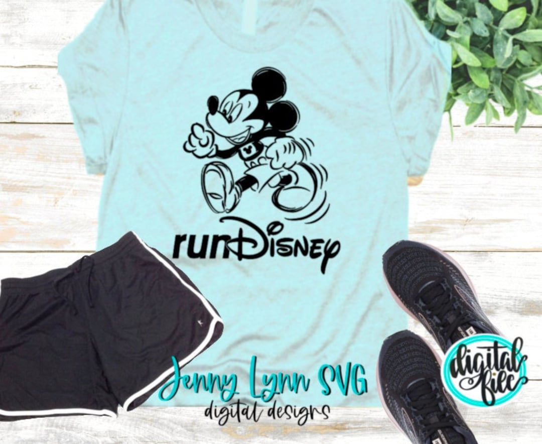 Mickey Mouse Rundisney Running Shirt SVG Rundisney Exercise SVG DXF ...