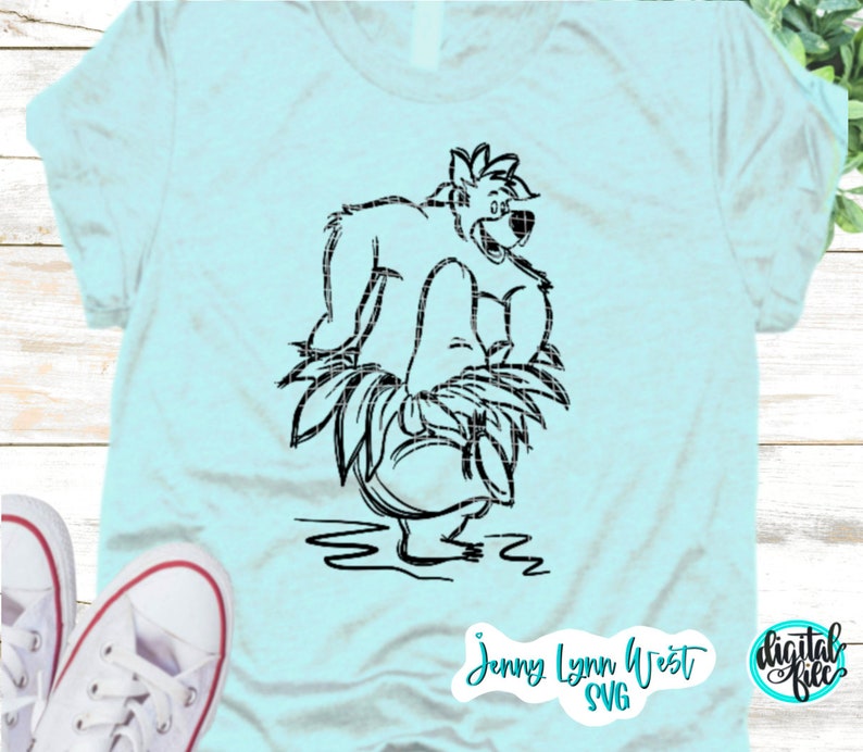 Buy Jungle Book Baloo SVG Disneysvg Baloo Sketch Silhouette Cricut Cut ...