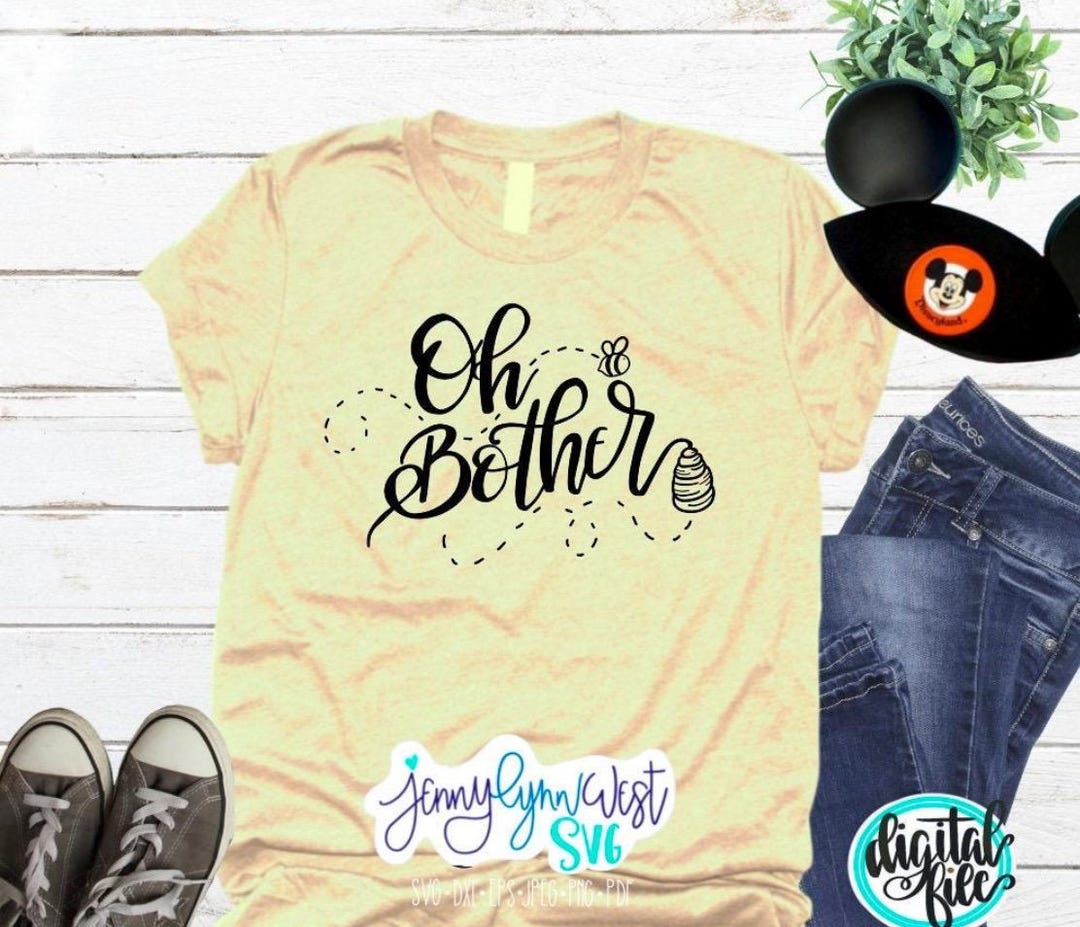 Winnie the Pooh SVG Oh Bother Svg Hand Lettered Disneyland Svg Digital ...