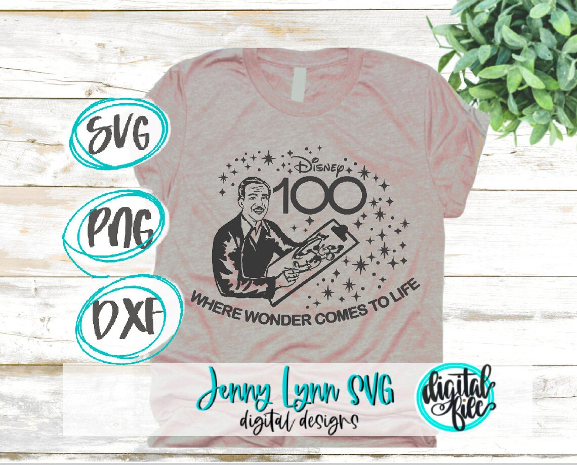 100 Years of Wonder SVG Walt 100 Years Anniversary SVG Dxf Cricut Files ...