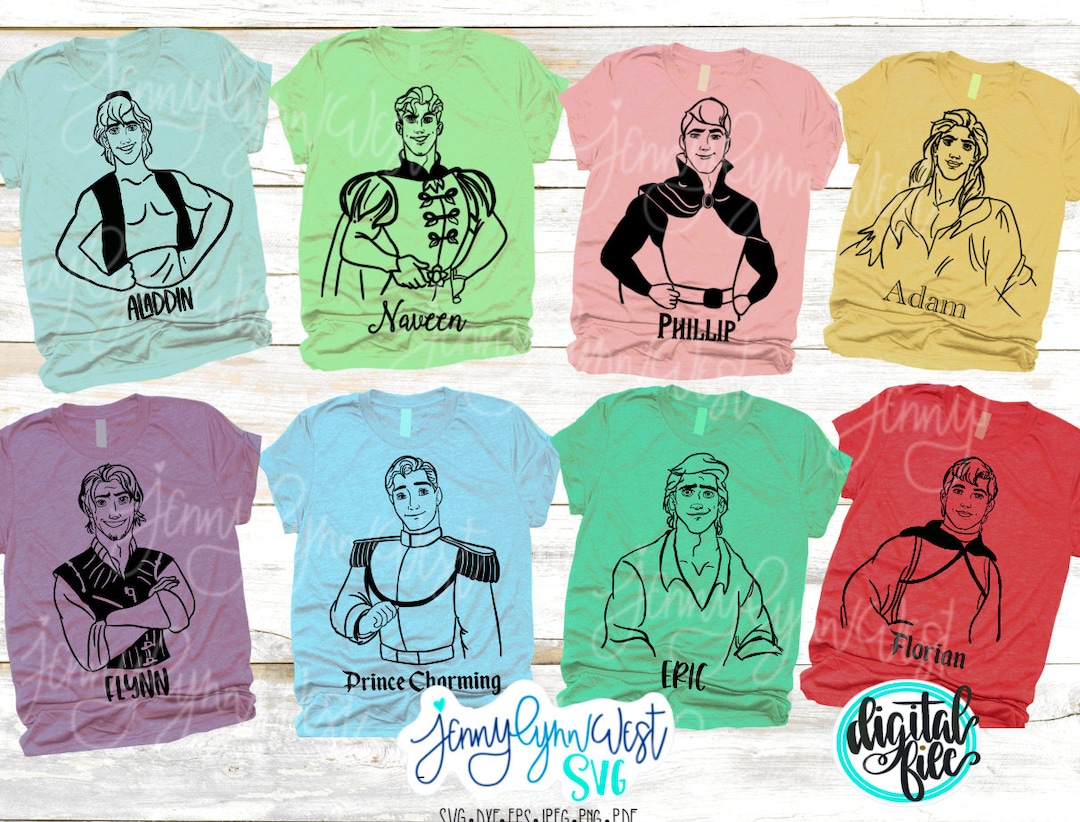 Prince Charming SVG Disneyprince SVG Flynn Prince Eric Aladdin Shirt ...