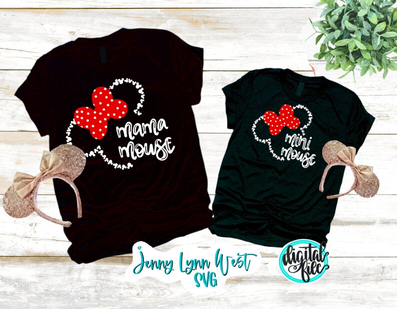 Mama Mouse SVG Mini Mouse Mickey Head Digital File SVG Hand Lettered ...