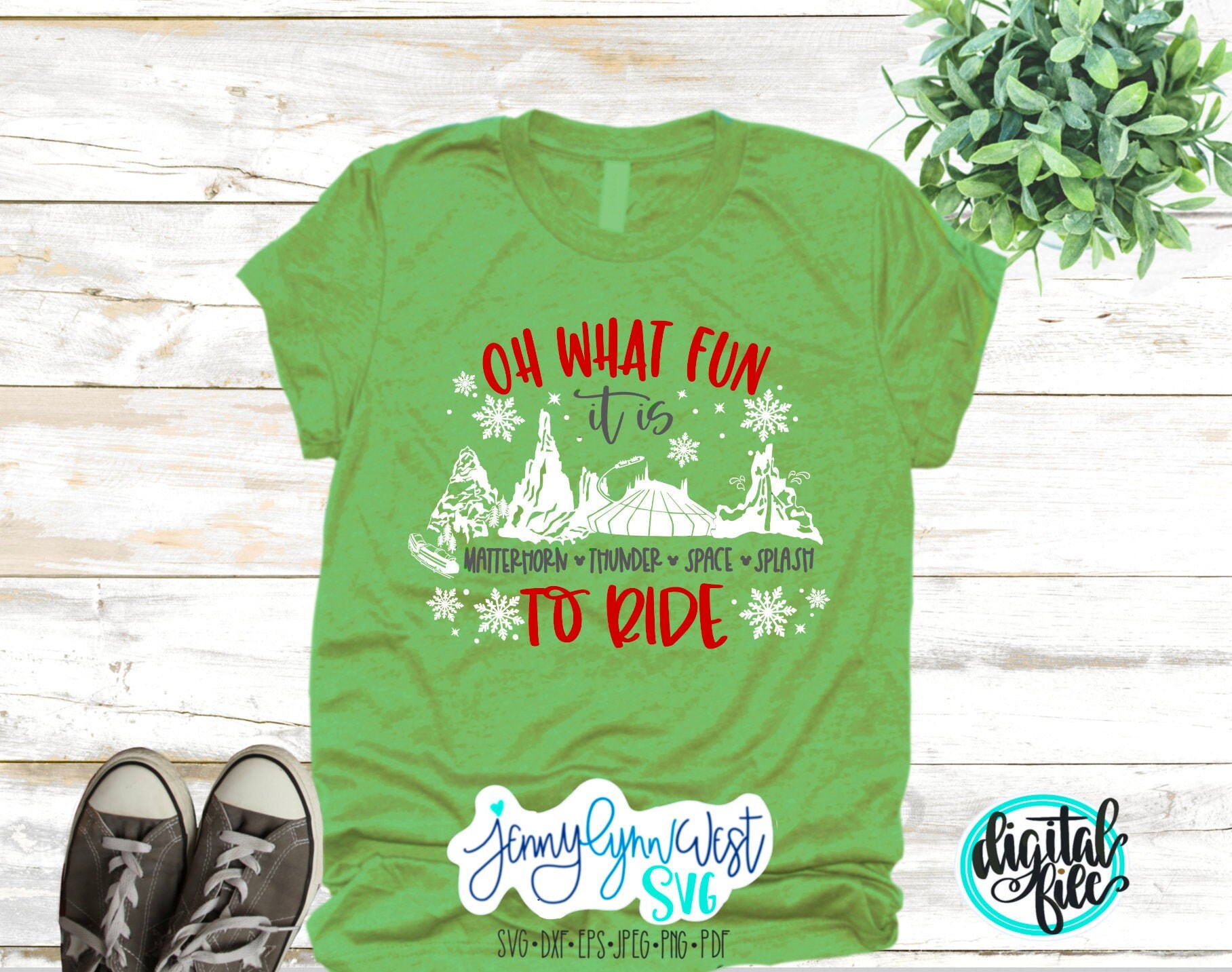 Disneyland Christmas SVG Oh What Fun It is to Ride Disneyland - Etsy