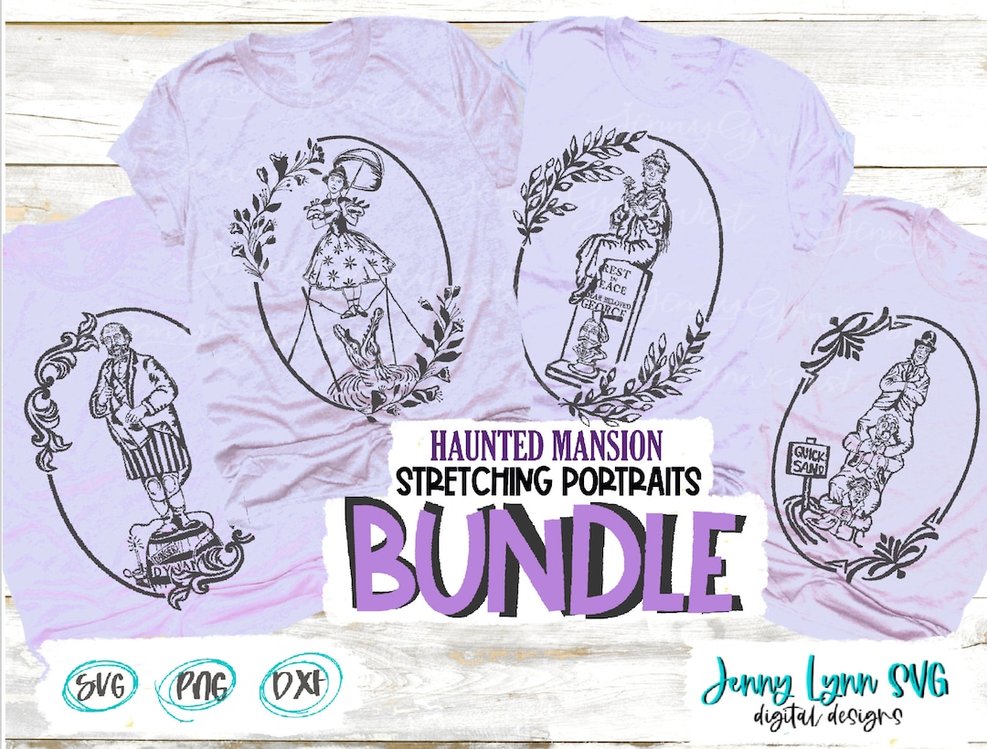 Haunted Mansion ALL Portraits BUNDLE Tightrope Lady SVG Quicksand ...