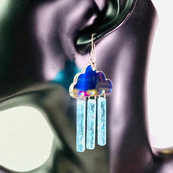 Rain Cloud Earrings - Etsy