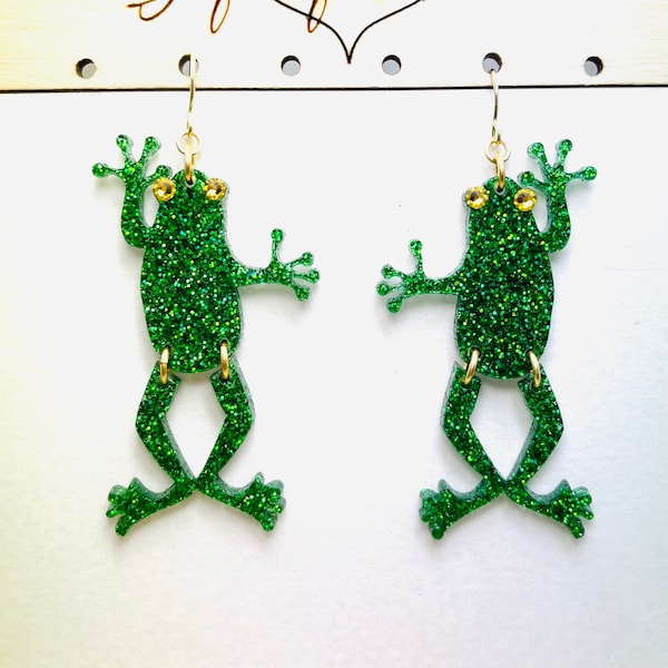 Frog Earrings - Etsy