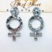 Silver Glitter Female Symbol Acrylic Earrings, Laser Cut Feminist ...