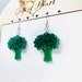 Glitter Broccoli Acrylic Earrings, Glitter Statement Earrings ...