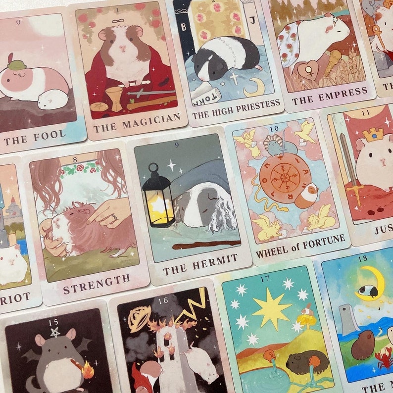 Chonky Guinea Pig Tarot | 22tarot Cards | Major Arcana Only ...