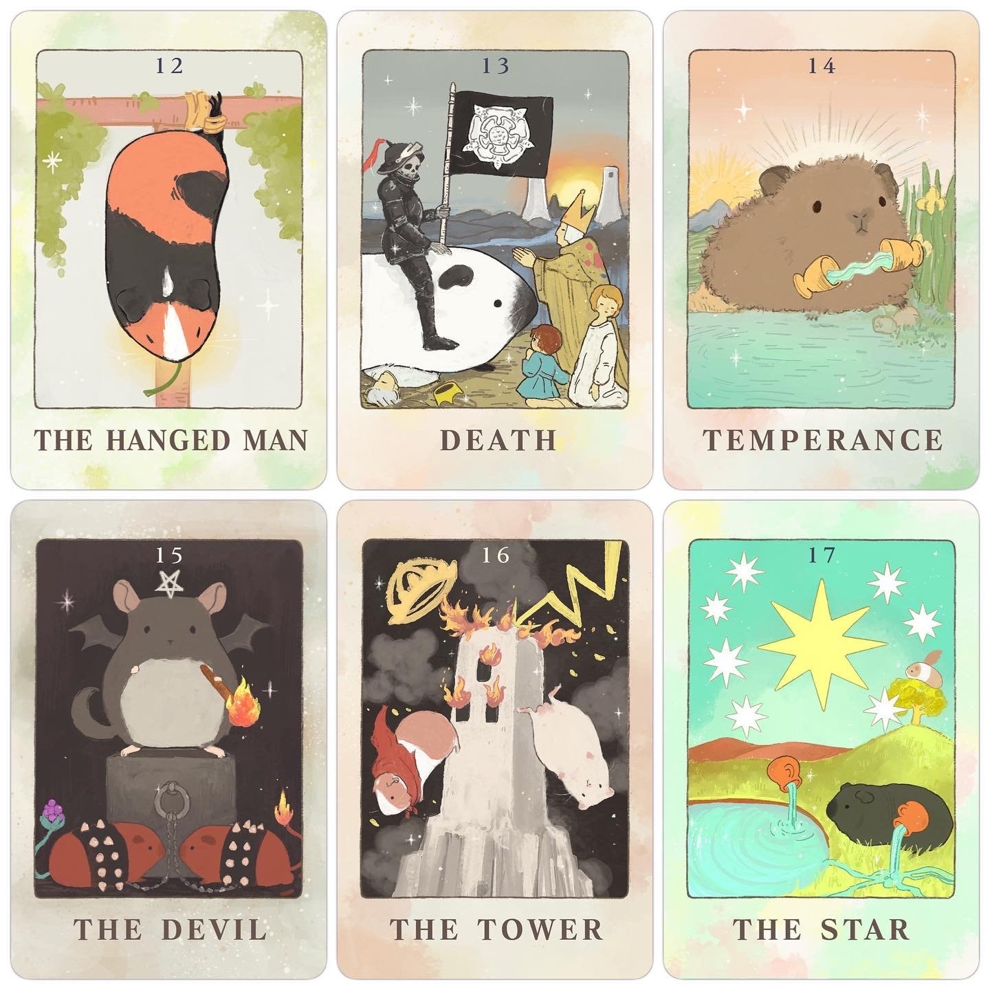 Chonky Guinea Pig Tarot | 22tarot Cards | Major Arcana Only ...