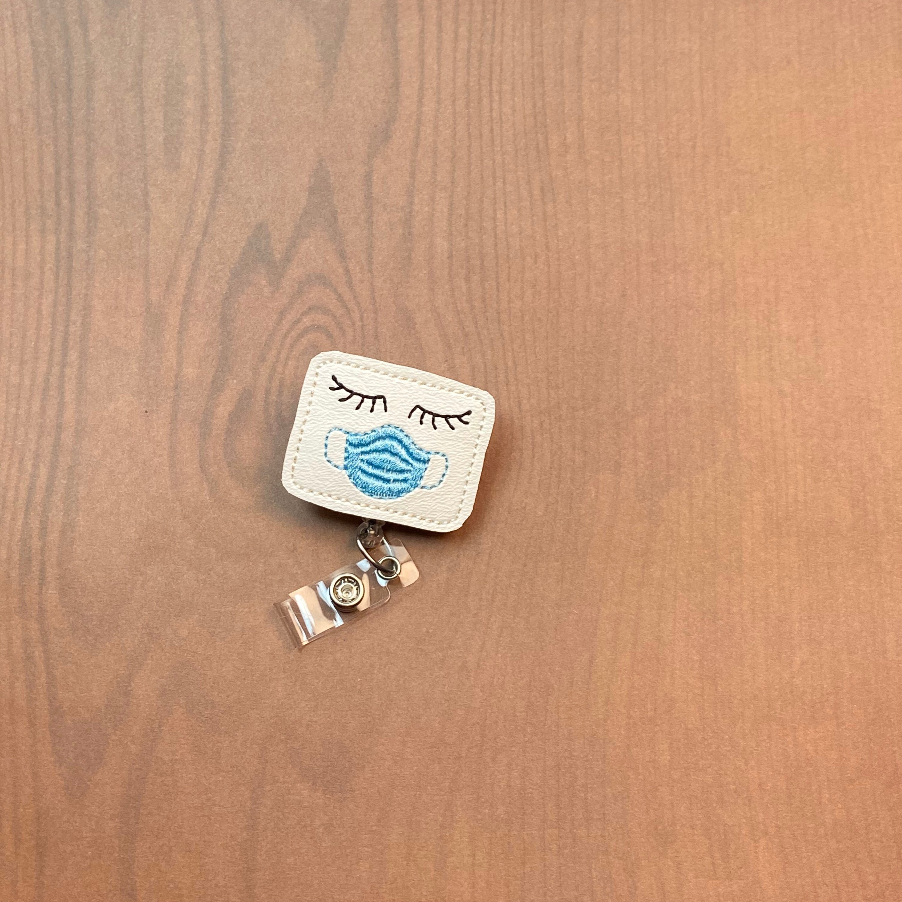 Face Mask Badge Reel Essential Worker Badge Reel Name Badge - Etsy