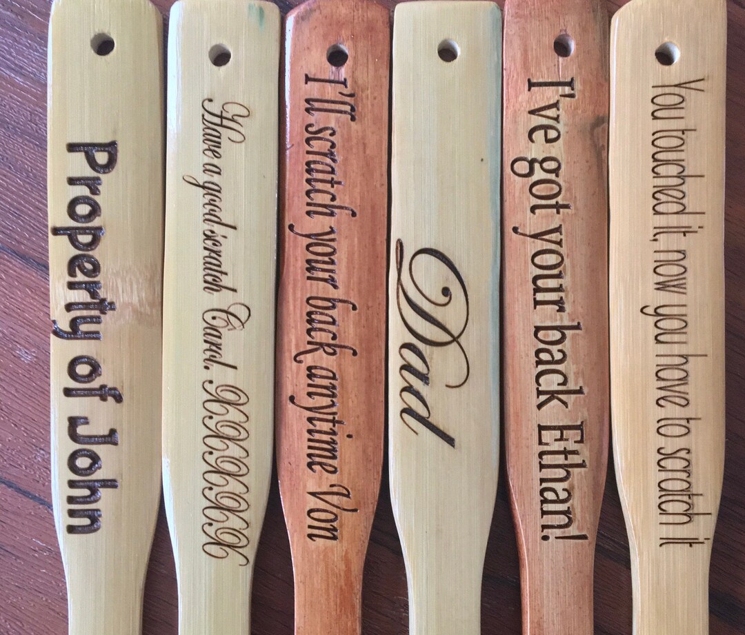Personalized Engraved Wooden Back Scratcher: Custom Text Gift - Etsy