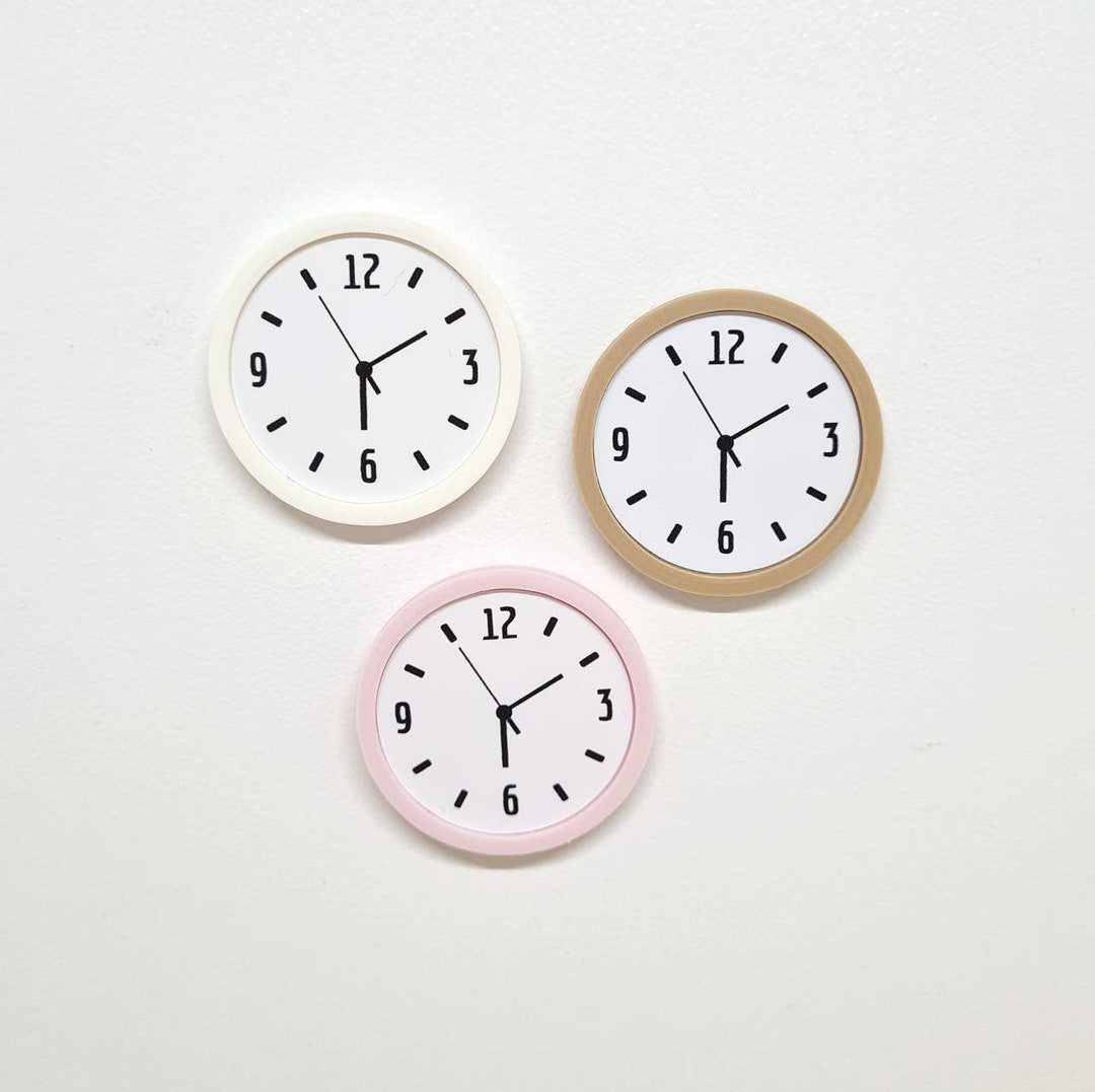 Dollhouse Clock, 1:12 Scale, Modern Miniatures, Dollhouse Accessory ...