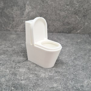 Dollhouse Miniature Toilet, 1:12 Scale, Dollhouse Bathroom Furniture ...